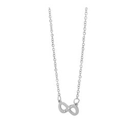 Adelia&acute;s Kette ohne Anh&auml;nger ADELIA&acute;S "Halskette &ndash; Unendlichkeitszeichen aus Edelstahl 43 cm", silber, Halsketten, Damen, 43cm, Edelstahl, Ein Geschenk, das Freude macht