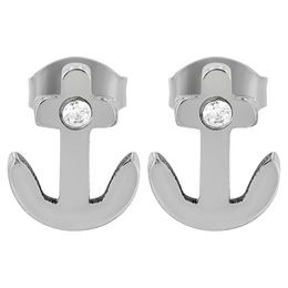 Adelia&acute;s Paar Ohrh&auml;nger ADELIA&acute;S "Ohrringe aus Titan mit Strass Steinchen", Damen, Gr. Damen, Titan, wei&szlig;, Ohrringe, Geschenkidee: zeitlos und vielseitig