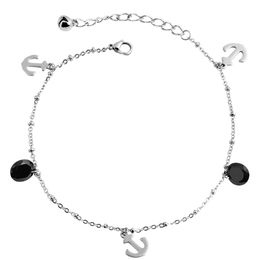 Adelia&acute;s Kettenanh&auml;nger ADELIA&acute;S "Anh&auml;nger aus Edelstahl", schwarz (silber), Schmuckanh&auml;nger, Damen, Edelstahl, Kettenanh&auml;nger, Ideal als Geschenk zum einfach so