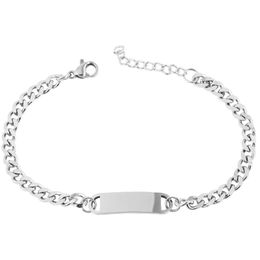 Adelia&acute;s Armband ADELIA&acute;S "Armband &ndash; Panzerarmband aus Edelstahl 17+3 cm", silber, Armb&auml;nder, Damen, 20cm, Edelstahl, Armband, Zum Verschenken &ndash; passend f&uuml;r viele Anl&auml;sse