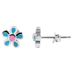 Adelia&acute;s Paar Ohrh&auml;nger ADELIA&acute;S "Ohrringe &ndash; Ohrstecker aus 925 Silber mit Emaille", M&auml;dchen, Gr. M&auml;dchen, Silber 925 (Sterlingsilber), silber, Ohrringe, Ideal als Geschenk zum einen besonderen Tag