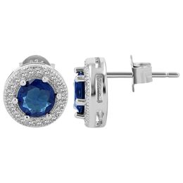 Adelia&acute;s Paar Ohrh&auml;nger ADELIA&acute;S "Ohrringe &ndash; Ohrstecker aus 925 Silber", Damen, Gr. Damen, Silber 925 (Sterlingsilber), blau (silber), Ohrringe, Perfekt als Geschenk f&uuml;r besondere Menschen