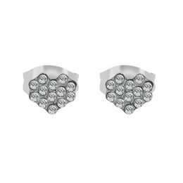 Adelia&acute;s Paar Ohrh&auml;nger ADELIA&acute;S "Ohrringe &ndash; Ohrstecker aus Edelstahl mit Strass Steinchen", Damen, Gr. Damen, Edelstahl, silber, Ohrringe, Sch&ouml;ne Geschenkidee zum einen besonderen Tag