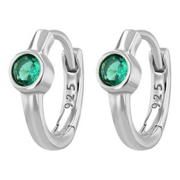 Adelia&acute;s Klappcreolen ADELIA&acute;S "Ohrringe &ndash; Klappcreole aus 925 Silber mit Zirkonia", Damen, Gr. Damen, Silber 925 (Sterlingsilber), silber, Ohrringe Klappcreolen, Ein stilvolles Geschenk f&uuml;r besondere Momente