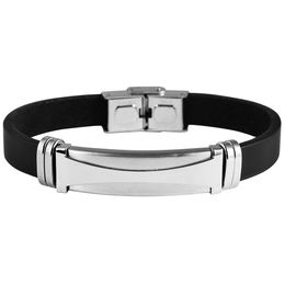 Adelia&acute;s Armband ADELIA&acute;S "Armband aus Kautschuk 21 cm", silber, Armb&auml;nder, Damen, 21cm, Kautschuk, Armband, Ein Geschenk, das Freude macht