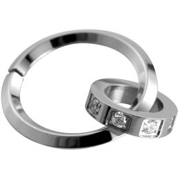 Adelia&acute;s Kettenanh&auml;nger ADELIA&acute;S "Anh&auml;nger aus Edelstahl mit Zirkonia", silber, Schmuckanh&auml;nger, Damen, Edelstahl, Kettenanh&auml;nger, Zum Verschenken &ndash; ideal zum Jubil&auml;um