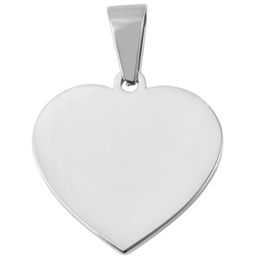 Adelia&acute;s Kettenanh&auml;nger ADELIA&acute;S "Anh&auml;nger &ndash; Herz Herzanh&auml;nger aus Edelstahl", silber, Schmuckanh&auml;nger, Damen, Edelstahl, Kettenanh&auml;nger, Perfekt als Geschenk zum Jubil&auml;um