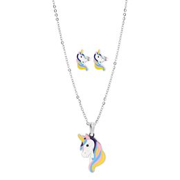Adelia&acute;s Kette ohne Anh&auml;nger ADELIA&acute;S "Halskette &ndash; Einhorn aus Edelstahl 45 cm", silber, Halsketten, M&auml;dchen, 45cm, Edelstahl, Zum Verschenken an Menschen, die Ihnen am Herzen liegen