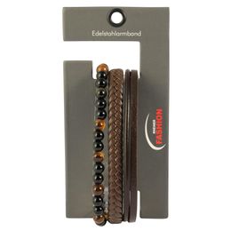 Adelia&acute;s Armband ADELIA&acute;S "Armband &ndash; Lederarmband aus Leder mit Tigerauge 21 cm", braun, Armb&auml;nder, Herren, 21cm, Leder, Armband, Eine sch&ouml;ne Geschenkidee f&uuml;r jeden Anlass