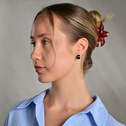 Adelia&acute;s Klappcreolen ADELIA&acute;S "Ohrringe &ndash; Klappcreole aus Edelstahl", Damen, Gr. Unisex, Edelstahl, schwarz, Ohrringe Klappcreolen, Ein kleines Geschenk mit gro&szlig;er Wirkung
