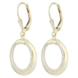 Adelia&acute;s Paar Ohrh&auml;nger ADELIA&acute;S "Ohrringe &ndash; Ohrh&auml;nger aus 925 Silber mit Zirkonia", Damen, Gr. Damen, Silber 925 (Sterlingsilber), gold, Ohrringe, Eine sch&ouml;ne Geschenkidee f&uuml;r jeden Anlass