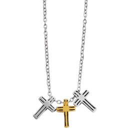 Adelia&acute;s Kette ohne Anh&auml;nger ADELIA&acute;S "Halskette &ndash; Ankerkette Kreuz aus Edelstahl 43 cm", silber, Halsketten, Damen, 43cm, Edelstahl, Zum Verschenken &ndash; passend f&uuml;r viele Anl&auml;sse