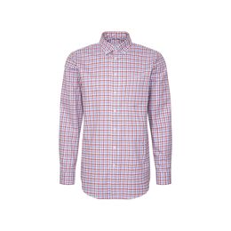 Businesshemd Seidensticker "Regular", Herren, Gr. XL (43), normale &Auml;rmell&auml;ngen, rot, 100% Baumwolle, kariert, regular fit, 2-Knopf-Manschette, Hemden, Regular 1/1 Button-Down-Kragen Karo