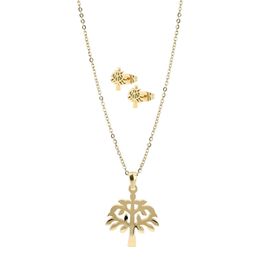 Adelia&acute;s Kette ohne Anh&auml;nger ADELIA&acute;S "Halskette &ndash; Lebensbaum aus Edelstahl 45 cm", gold, Halsketten, Damen, 45cm, Edelstahl, Perfekt als Geschenk zum Geburtstag