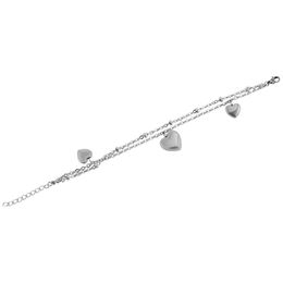 Adelia&acute;s Armband ADELIA&acute;S "Armband &ndash; Herz aus Edelstahl 17 cm", silber, Armb&auml;nder, Damen, 17cm, Edelstahl, Armband, Ein Geschenk, das Freude macht