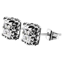 Adelia&acute;s Paar Ohrh&auml;nger ADELIA&acute;S "Ohrringe &ndash; Ohrstecker aus Edelstahl mit Zirkonia", Damen, Gr. Damen, Edelstahl, transparent (silber), Ohrringe, Zum Verschenken &ndash; passend f&uuml;r viele Anl&auml;sse