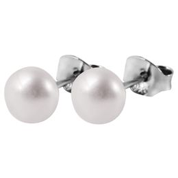 Adelia&acute;s Paar Ohrh&auml;nger ADELIA&acute;S "Ohrringe &ndash; Ohrstecker aus 925 Silber mit S&uuml;&szlig;wasserperle", Damen, Gr. Damen, Silber 925 (Sterlingsilber), wei&szlig;, Ohrringe, Eine sch&ouml;ne Geschenkidee f&uuml;r jeden Anlass