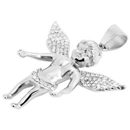 Adelia&acute;s Kettenanh&auml;nger ADELIA&acute;S "Anh&auml;nger &ndash; Anh&auml;nger aus Edelstahl mit Strass Steinchen", silber, Schmuckanh&auml;nger, Damen, Edelstahl, Kettenanh&auml;nger, Perfekt als Geschenk f&uuml;r besondere Menschen