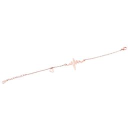 Adelia&acute;s Armband ADELIA&acute;S "Armband &ndash; Herz aus Edelstahl 17 cm", rosa (gold), Armb&auml;nder, Damen, 17cm, Edelstahl, Armband, Zum Verschenken &ndash; ideal zum Muttertag