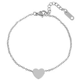Adelia&acute;s Armband ADELIA&acute;S "Armband &ndash; Herz aus Edelstahl 20 cm", silber, Armb&auml;nder, Damen, 20cm, Edelstahl, Armband, Zum Verschenken &ndash; passend f&uuml;r viele Anl&auml;sse