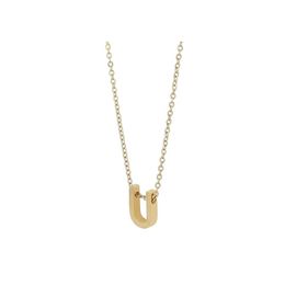 Adelia&acute;s Kette ohne Anh&auml;nger ADELIA&acute;S "Halskette &ndash; Buchstabe N aus Edelstahl 45+5", gold, Halsketten, Damen, 50cm, Edelstahl, Ideal als Geschenk f&uuml;r besondere Anl&auml;sse