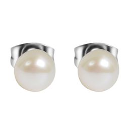Adelia&acute;s Paar Ohrh&auml;nger ADELIA&acute;S "Ohrringe &ndash; Ohrstecker aus Edelstahl mit S&uuml;&szlig;wasserperle", Damen, Gr. Damen, Edelstahl, silber, Ohrringe, Ein stilvolles Geschenk f&uuml;r besondere Momente