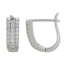 Adelia&acute;s Klappcreolen ADELIA&acute;S "Ohrringe &ndash; Klappcreole aus 925 Silber", Damen, Gr. Damen, Silber 925 (Sterlingsilber), silber, Ohrringe Klappcreolen, Ideal zum Verschenken &ndash; schlicht und stilvoll