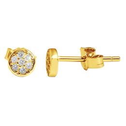 Adelia&acute;s Paar Ohrh&auml;nger ADELIA&acute;S "Ohrringe &ndash; Ohrstecker aus 925 Silber mit Zirkonia", Damen, Gr. Damen, Silber 925 (Sterlingsilber), gold, Ohrringe, Eine sch&ouml;ne Geschenkidee f&uuml;r jeden Anlass