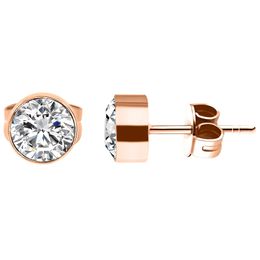 Adelia&acute;s Paar Ohrh&auml;nger ADELIA&acute;S "Ohrringe &ndash; Ohrstecker aus Edelstahl mit Strass Steinchen", Damen, Gr. Damen, Edelstahl, silber, Ohrringe, Perfekt zum Verschenken an besondere Menschen