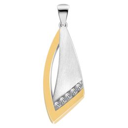 Adelia&acute;s Kettenanh&auml;nger ADELIA&acute;S "Anh&auml;nger aus 925 Silber mit Zirkonia", gold (silber), Schmuckanh&auml;nger, Damen, Silber 925 (Sterlingsilber), Kettenanh&auml;nger, Zum Verschenken an Menschen, die Ihnen am Herzen liegen