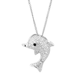 Adelia&acute;s Kettenanh&auml;nger ADELIA&acute;S "Anh&auml;nger &ndash; Delfin Anh&auml;nger aus 925 Silber mit Zirkonia", silber, Schmuckanh&auml;nger, M&auml;dchen, Silber 925 (Sterlingsilber), Kettenanh&auml;nger, Ideal zum Verschenken &ndash; schlicht und stilvoll