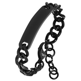 Adelia&acute;s Armband ADELIA&acute;S "Armband &ndash; Panzerarmband aus Edelstahl 17 cm", schwarz, Armb&auml;nder, Damen, 17cm, Edelstahl, Armband, Ideal als Geschenk &ndash; dezent und elegant