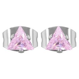 Adelia&acute;s Paar Ohrh&auml;nger ADELIA&acute;S "Ohrringe &ndash; Ohrstecker aus Edelstahl mit Zirkonia", Damen, Gr. Damen, Edelstahl, silber, Ohrringe, Perfekt als Geschenk zum Valentinstag
