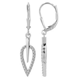 Adelia&acute;s Paar Ohrh&auml;nger ADELIA&acute;S "Ohrringe &ndash; Ohrh&auml;nger aus 925 Silber mit Zirkonia", Damen, Gr. Damen, Silber 925 (Sterlingsilber), silber, Ohrringe, Ideal als Geschenk f&uuml;r besondere Anl&auml;sse