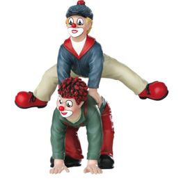Sammelfigur GILDECLOWNS "Clown Dekofigur, Der Bocksprung", bunt, B:14cm H:15cm T:9,5cm, Kunstharz, Dekofiguren, handbemalt, Wohnzimmer