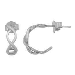 Adelia&acute;s Paar Ohrh&auml;nger ADELIA&acute;S "Ohrringe &ndash; Ohrstecker Unendlichkeitszeichen aus 925 Silber", Damen, Gr. Damen, Silber 925 (Sterlingsilber), silber, Ohrringe, Perfekt als Geschenk zum einfach so