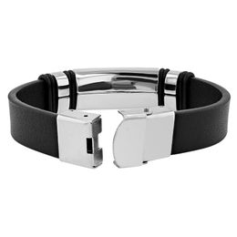 Adelia&acute;s Armband ADELIA&acute;S "Armband aus Leder 21 cm", schwarz, Armb&auml;nder, Damen, 21cm, Leder, Armband, Sch&ouml;ne Geschenkidee zum Weihnachten