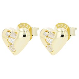 Adelia&acute;s Paar Ohrh&auml;nger ADELIA&acute;S "Ohrringe &ndash; Ohrstecker aus 925 Silber mit Zirkonia", Damen, Gr. Damen, Silber 925 (Sterlingsilber), gold, Ohrringe, Sch&ouml;ne Geschenkidee zum Weihnachten