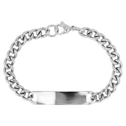Adelia&acute;s Armband ADELIA&acute;S "Armband &ndash; Panzerarmband aus Edelstahl 18 cm", silber, Armb&auml;nder, Damen, 18cm, Edelstahl, Armband, Geschenkidee: zeitlos und vielseitig