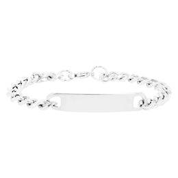 Adelia&acute;s Armband ADELIA&acute;S "Armband &ndash; Panzerarmband aus Edelstahl 18 cm", silber, Armb&auml;nder, Damen, 18cm, Edelstahl, Armband, Geschenkidee: zeitlos und vielseitig