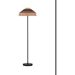 NOVA LUCE Stehlampe "CARO", schwarz, braun, 2, &Oslash; 46cm H: 147,5cm, 1 Stk., Leuchten, Stehlampe