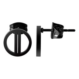Adelia&acute;s Paar Ohrh&auml;nger ADELIA&acute;S "Ohrringe &ndash; Ohrstecker aus Edelstahl", Damen, Gr. Damen, Edelstahl, schwarz, Ohrringe, Ideal zum Verschenken &ndash; schlicht und stilvoll