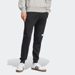 Sporthose adidas Sportswear "ESSENTIALS BIG LOGO CUFFED", Herren, Gr. XL, N-Gr, schwarz-wei&szlig; (schwarz, wei&szlig;, normal, gr.), Obermaterial: 55% Baumwolle, 36% Polyester, 9% Viskose, Hosen Sporthose