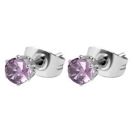 Adelia&acute;s Paar Ohrh&auml;nger ADELIA&acute;S "Ohrringe &ndash; Ohrstecker aus Edelstahl mit Zirkonia", Damen, Gr. Damen, Edelstahl, silber, Ohrringe, Geschenkidee: zeitlos und vielseitig