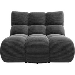 1,5-Sitzer Home Affaire "Cozy Bubble, 360 drehbarer Sessel, Breite 107 cm", anthrazit, B:112cm H:82cm T:108cm, 100% Polyester, Sofas, mit eleganter Steppung, Rundumbezug & weicher Polsterung
