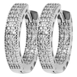 Adelia&acute;s Klappcreolen ADELIA&acute;S "Ohrringe &ndash; Klappcreole aus 925 Silber mit Zirkonia", Damen, Gr. Damen, Silber 925 (Sterlingsilber), silber, Ohrringe Klappcreolen, Zum Verschenken an Menschen, die Ihnen am Herzen liegen