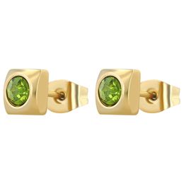 Adelia&acute;s Paar Ohrh&auml;nger ADELIA&acute;S "Ohrringe &ndash; Ohrstecker aus Edelstahl mit Strass Steinchen", Damen, Gr. Damen, Edelstahl, gold, Ohrringe, Zum Verschenken &ndash; ideal zum Muttertag