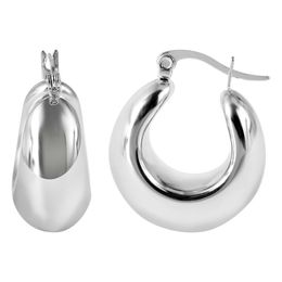 Adelia&acute;s Paar Creolen ADELIA&acute;S "Ohrringe &ndash; Creole aus Edelstahl", Damen, Gr. Damen, Edelstahl, silber, Ohrringe, Perfekt zum Verschenken an besondere Menschen