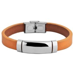 Adelia&acute;s Armband ADELIA&acute;S "Armband aus Leder 21 cm", braun, Armb&auml;nder, Damen, 21cm, Leder, Armband, Ideal zum Verschenken &ndash; schlicht und stilvoll
