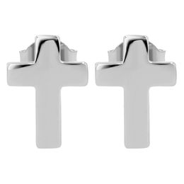 Adelia&acute;s Paar Ohrh&auml;nger ADELIA&acute;S "Ohrringe &ndash; Ohrstecker Kreuz aus 925 Silber", Damen, Gr. Damen, Silber 925 (Sterlingsilber), silber, Ohrringe, Ideal zum Verschenken &ndash; schlicht und stilvoll
